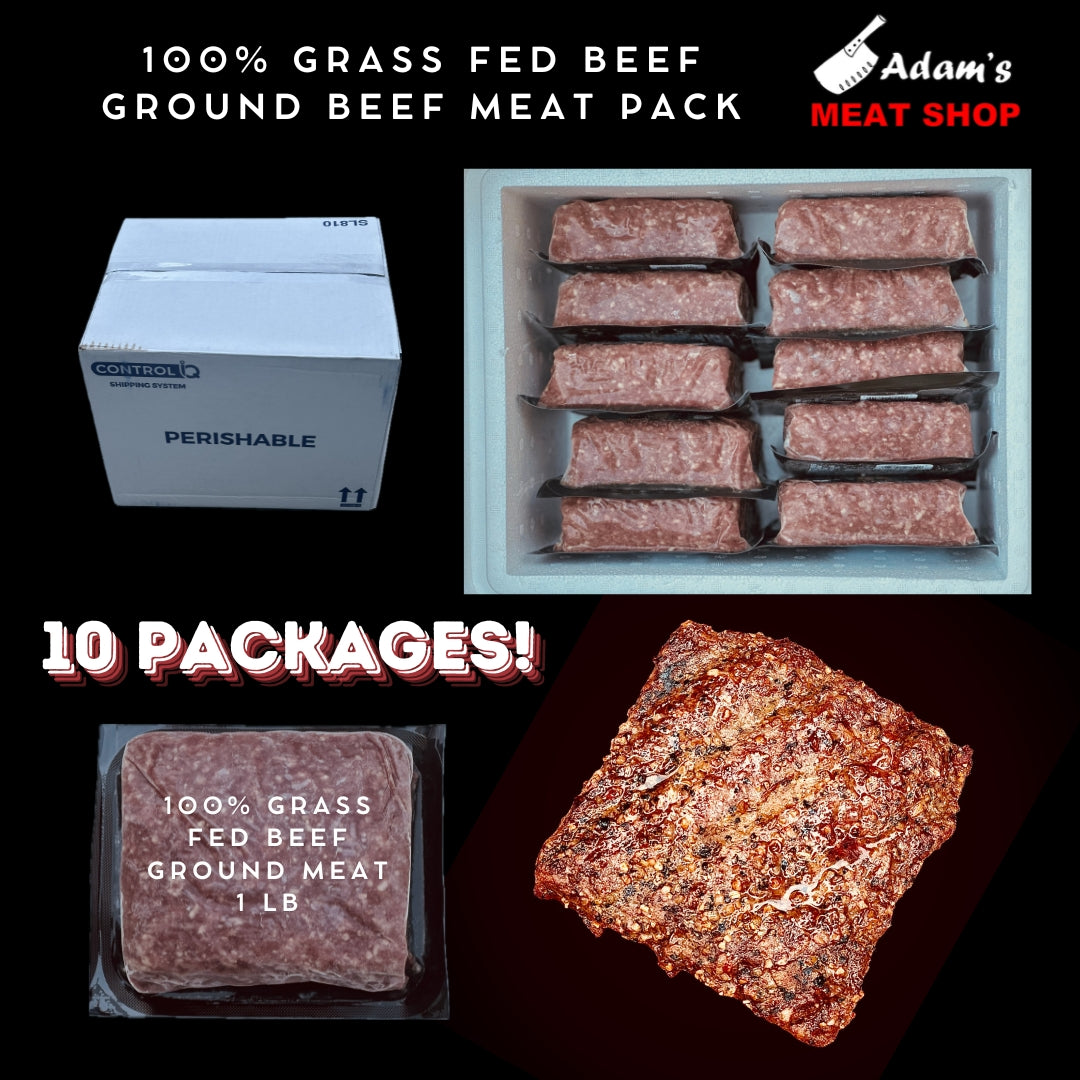 100% Grass Fed Beef Ground Beef Meat Pack – Adam's Meat Shop